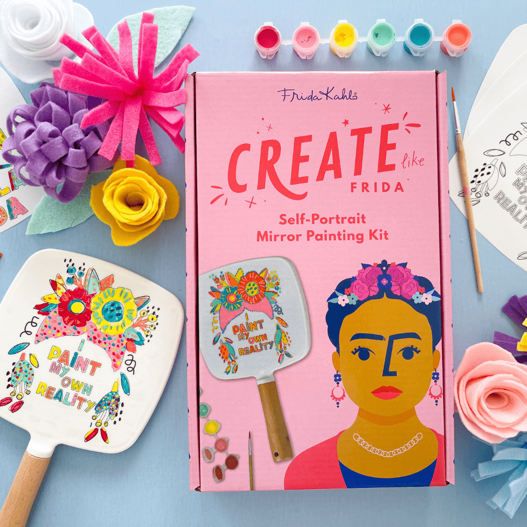 Create Like Frida Self-Portrait Mirror Painting Kit - Kids Crafts